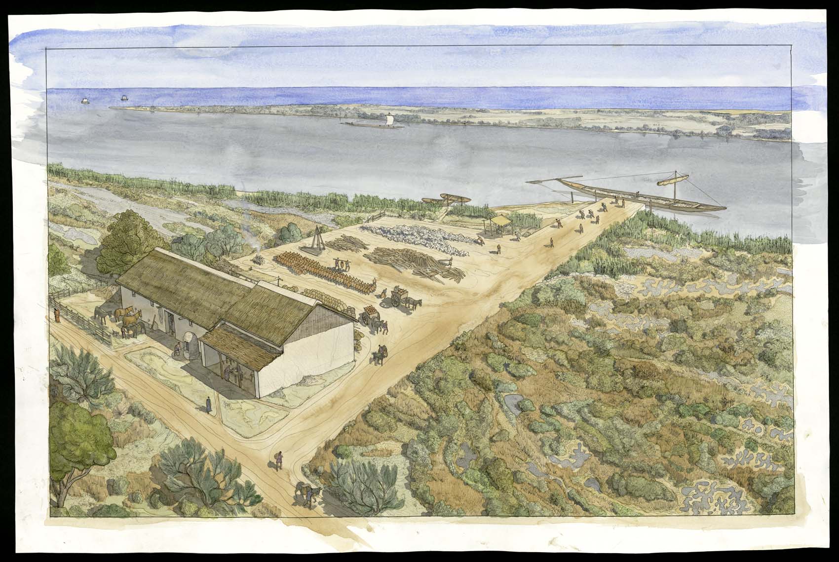 Arelate (Arles), le port de l'Ulmet - Jean-Claude Golvin